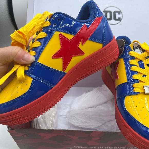 Bape | Shoes | A Bathing Ape X Dc Comics Bape Sta Low M Superman Brand ...